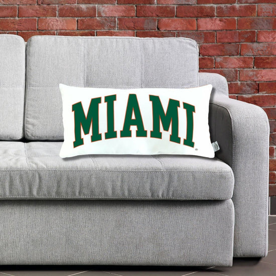 Miami Hurricanes Lumbar Pillow Cover | U Miami Bedding Pillow Cushion ...