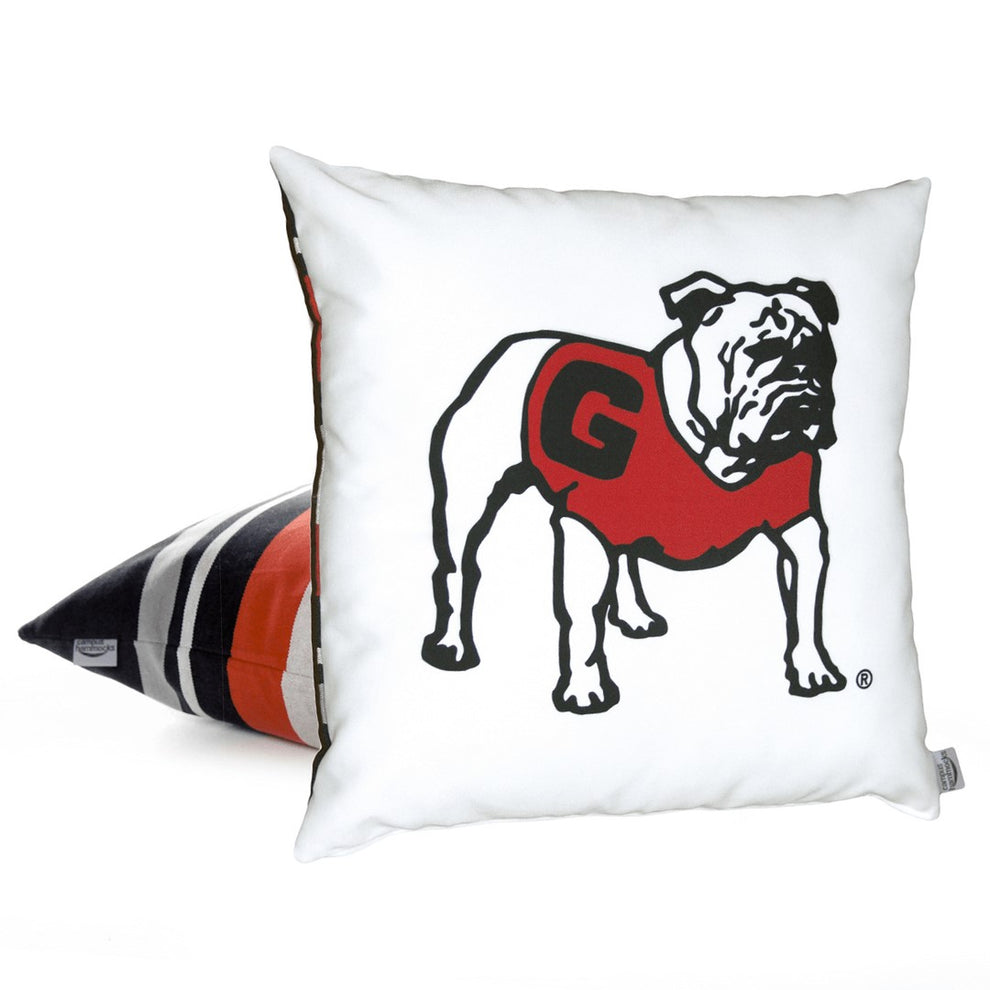 Vintage UGA Bulldogs Pillow Cover | Old School Georgia Bulldogs Pillow ...