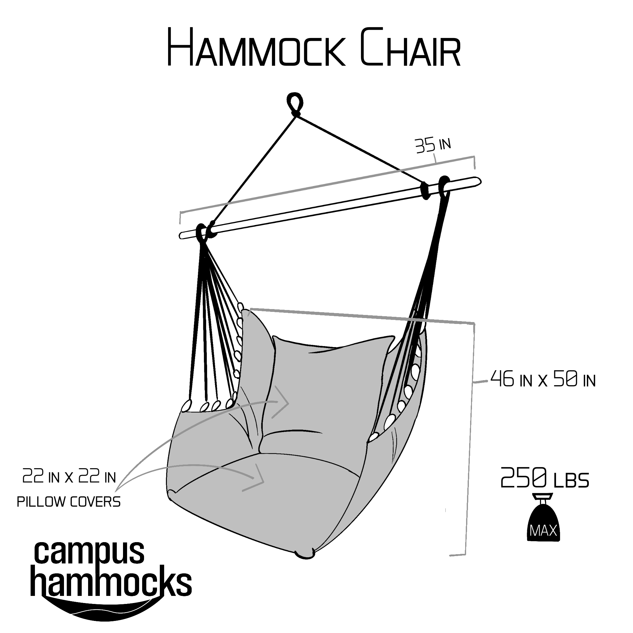 LSU Tigers Logo Hammock Chair Swing | LSU Outdoor Patio Furniture ...