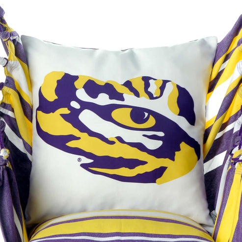 LSU Tigers Logo Hammock Chair Swing | LSU Outdoor Patio Furniture ...