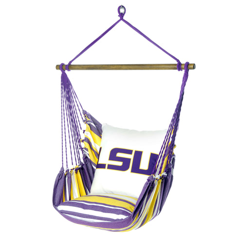 LSU Tigers Logo Hammock Chair Swing | LSU Licensed Gift Idea – Campus ...
