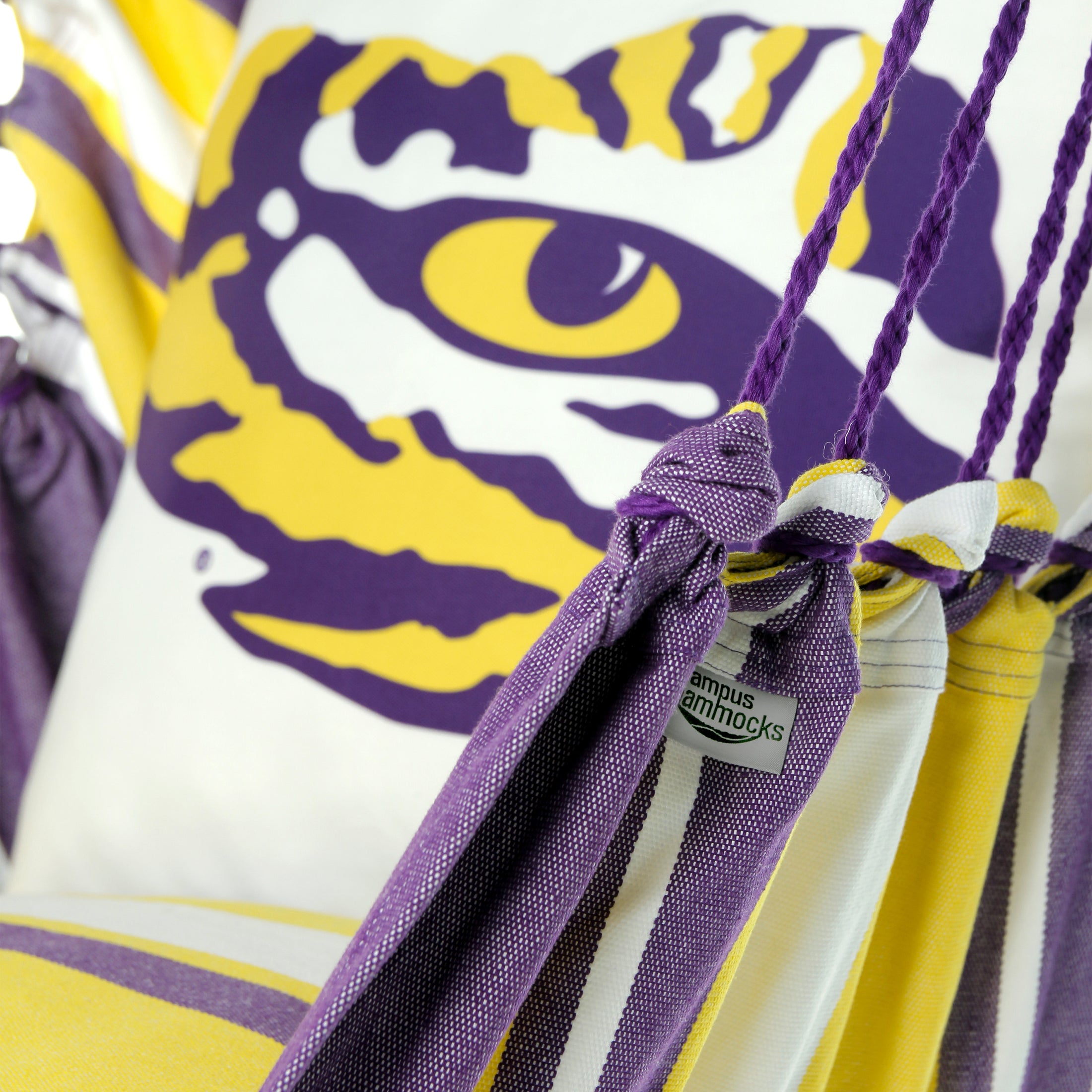 LSU Tigers Logo Hammock Chair Swing | LSU Outdoor Patio Furniture ...